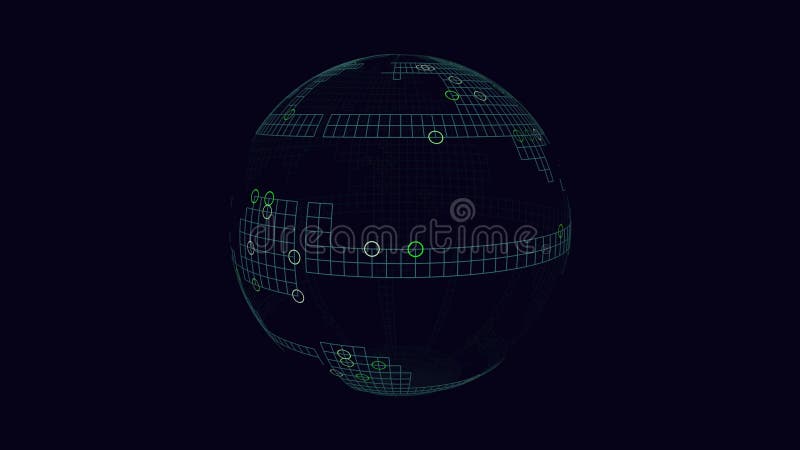 Globe with Lines and Dots a 3d Visualization for Mapping and Navigation ...