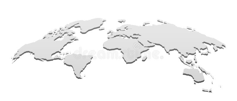 3D Globe World Map Template. Monochrome Design for Education, Science ...