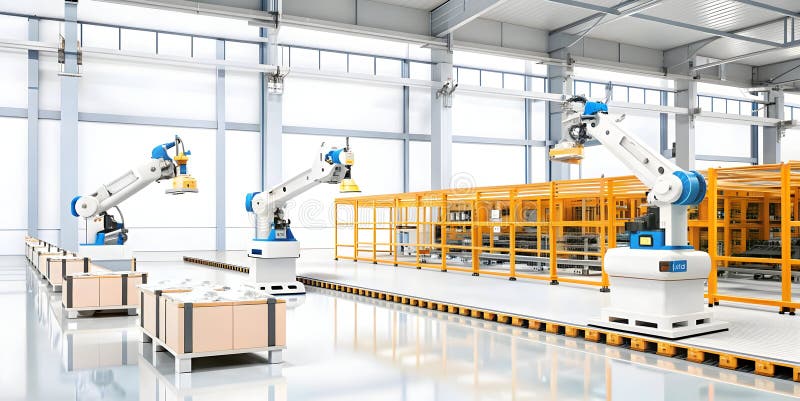 3D Glossy AI Driven Supply Chain Background Concept As a Glossy ...