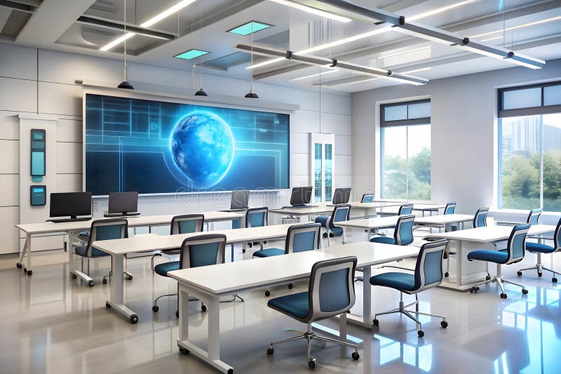 3D Glossy AI Enhanced Education Background Concept As a Glossy ...