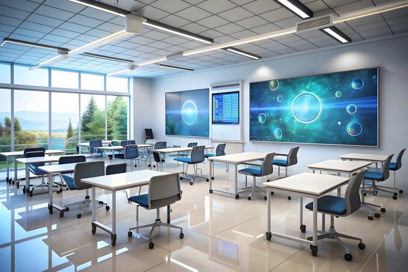 3D Glossy AI Enhanced Education Background Concept As a Glossy ...