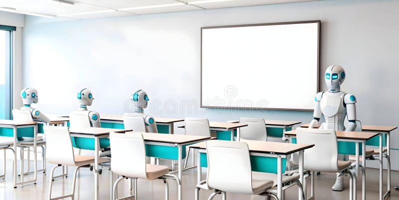 3D Glossy AI Enhanced Education Background Concept As a Glossy ...