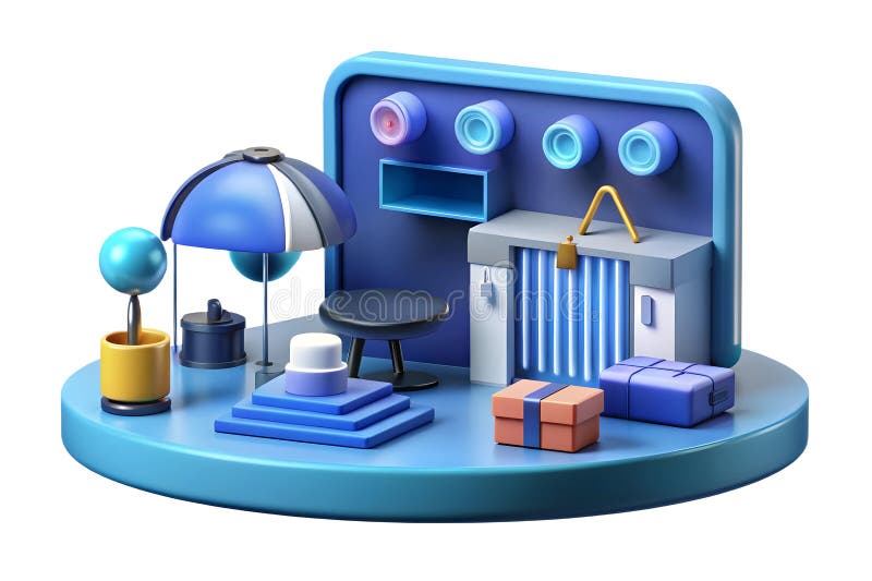 3D Glossy AI Powered Retail Background Concept As a Glossy Background ...