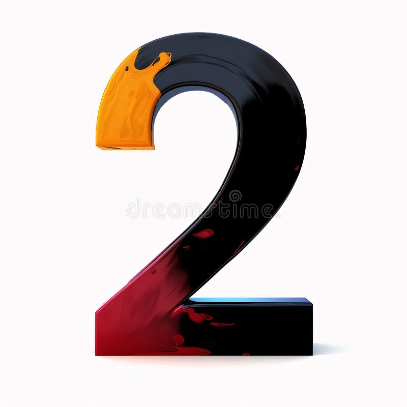 Number 2 3d Red White Stock Illustrations – 741 Number 2 3d Red White ...