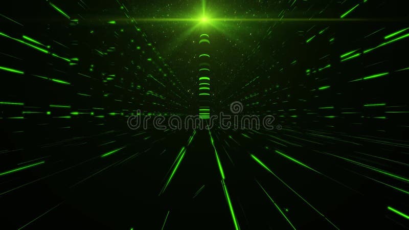 3D Green Sci-Fi Tower of Babel Tunnel VJ Loop Background Stock Video ...