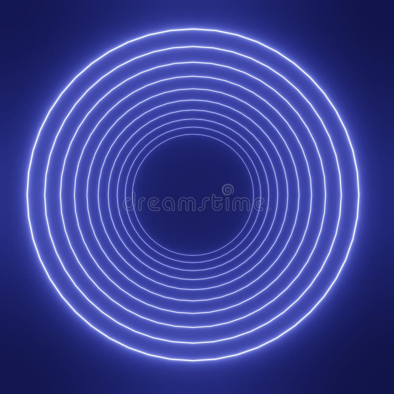 3d Glowing Magic Circle Frame. Glowing Neon Fire Wave Stock ...
