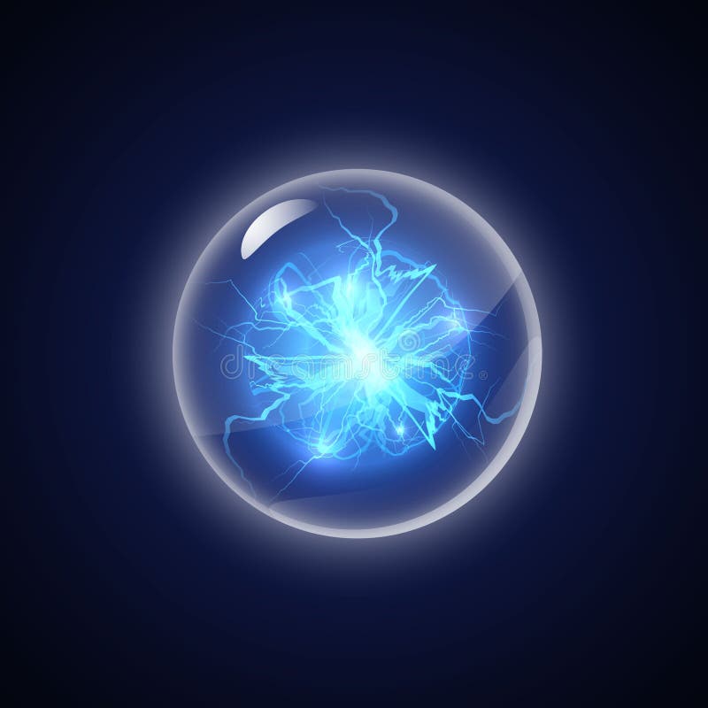 3d Glowing Magic Glass Ball. Stock Illustration - Illustration of ...