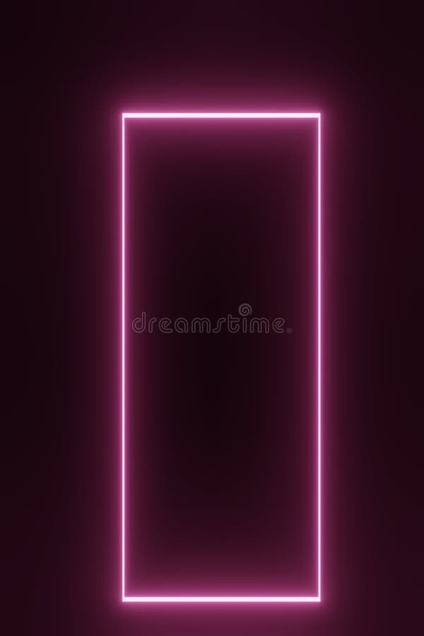 3d Glowing Magic Square Frame. Glowing Neon Fire Wave Stock ...