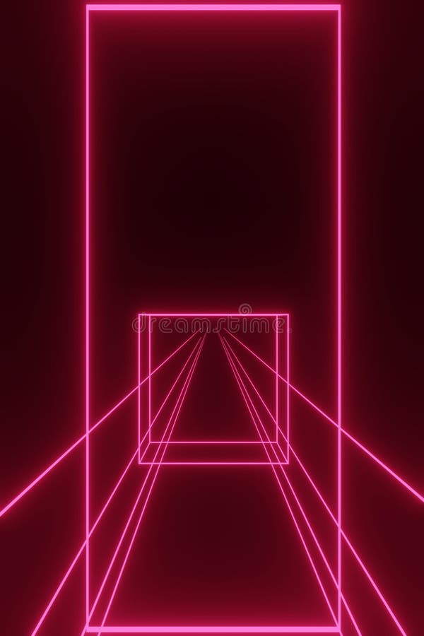 3d Glowing Magic Circle Frame. Glowing Neon Fire Wave Stock ...