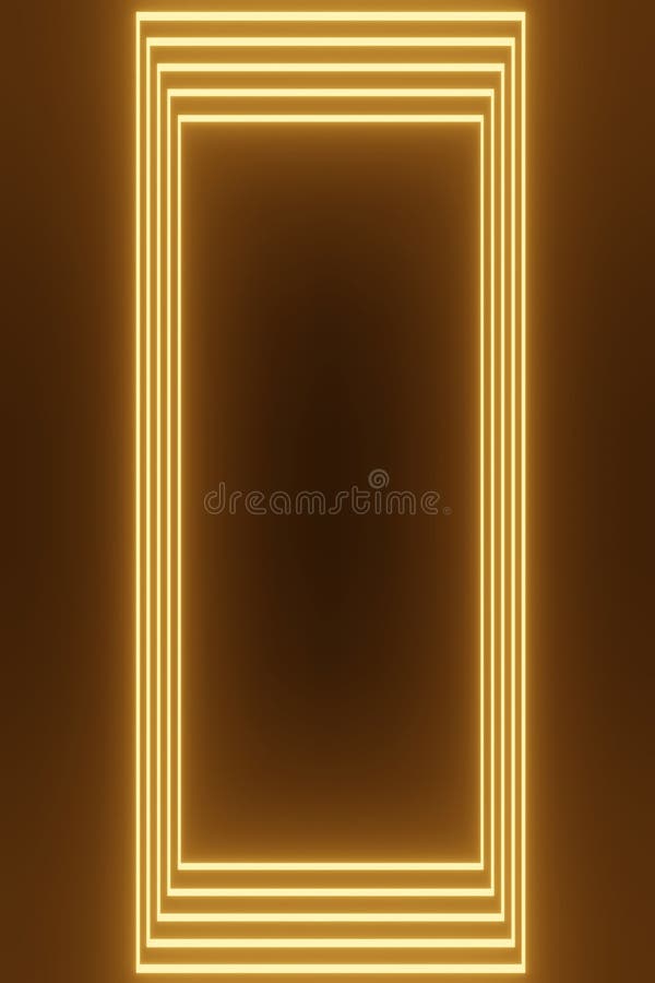 3d Glowing Magic Square Frame. Glowing Neon Fire Wave Stock ...