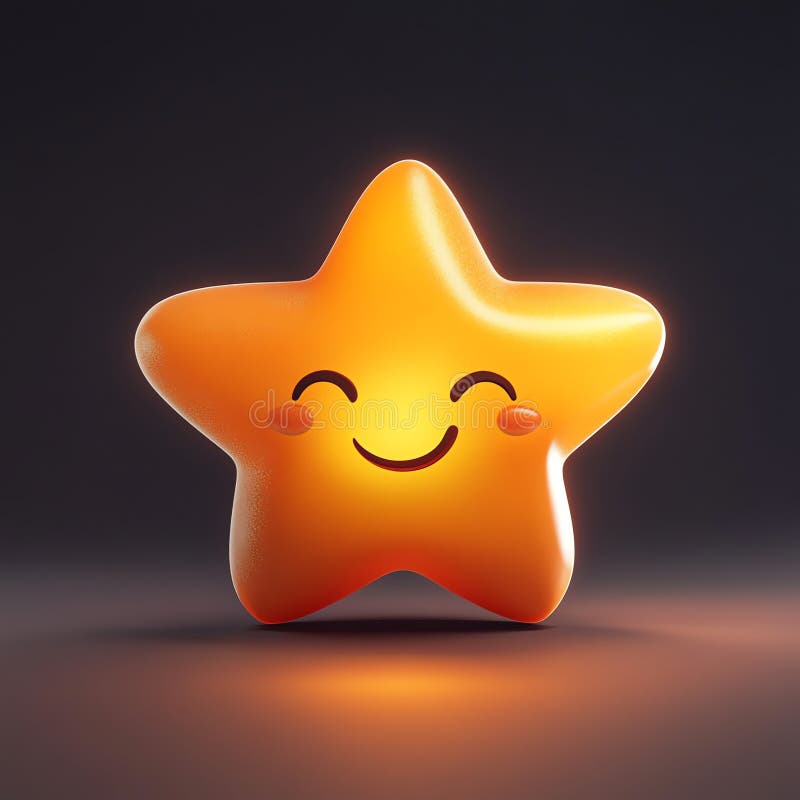 3D Glowing Star Illustration - Joy, Happiness, Positivity, and Hope ...