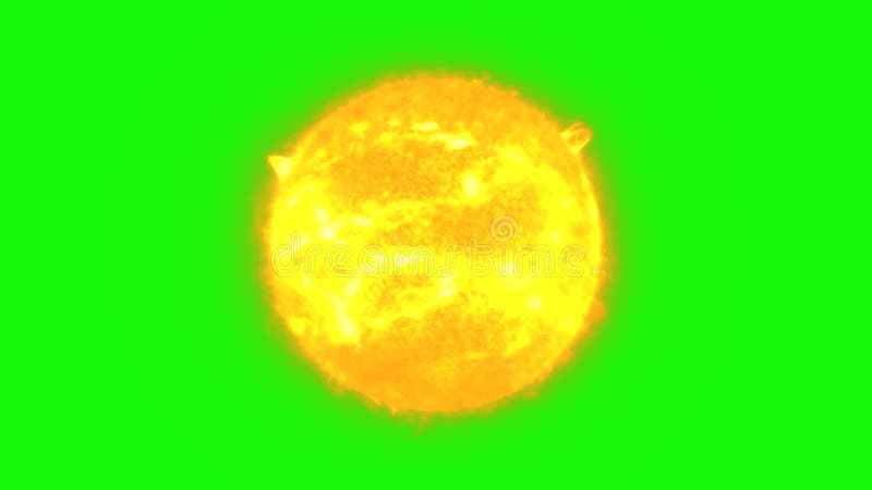 3D Glowing Sun with Green Screen Background. 4K Stock Footage - Video ...