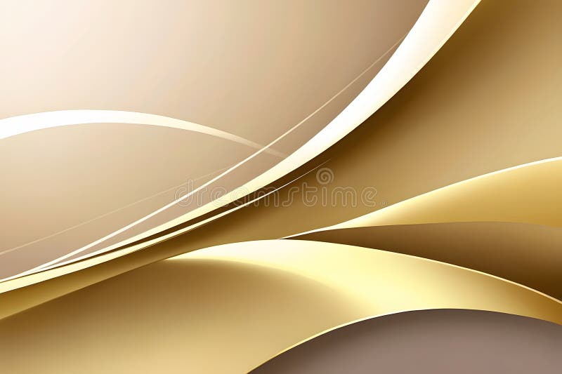 3D Gold Abstract Wave Background, Dynamic Flowing ,soft Lighting, Warm ...