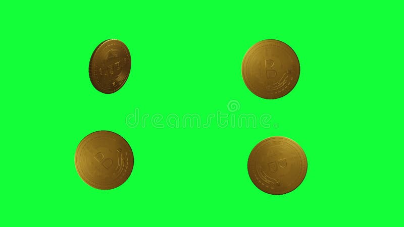3D Gold Bitcoin Rotating Animation, Loop Stock Footage - Video of ...