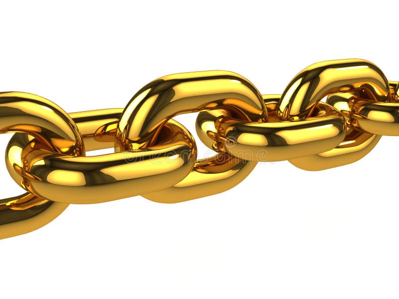 3d Gold chain stock illustration. Illustration of ingot - 39739278