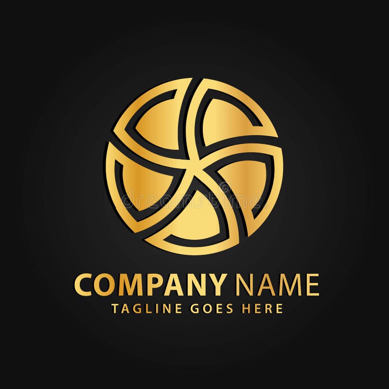 3D Gold Circle Beauty Lotus Luxury Logos Design Vector Illustration ...