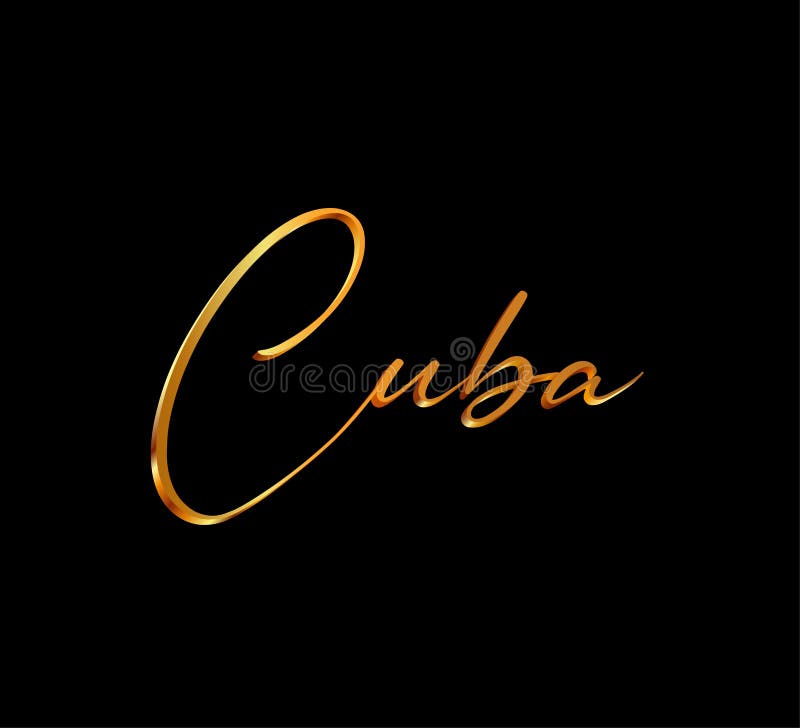Cuba Text Sign Illustration Stock Vector - Illustration of central ...