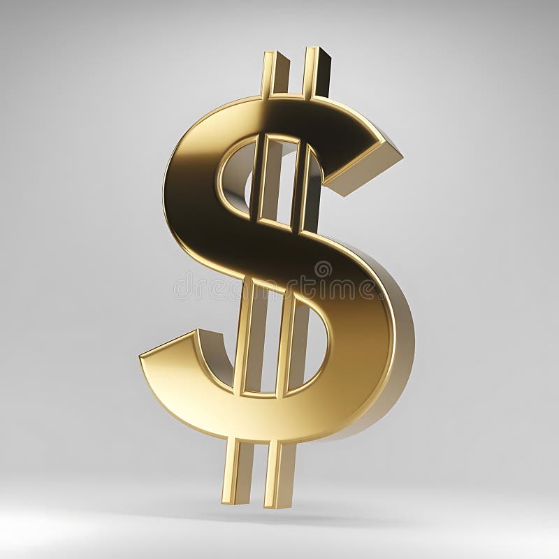 3d Gold Dollar Sign Image, 3d Golden Dollar Sign Image Stock ...