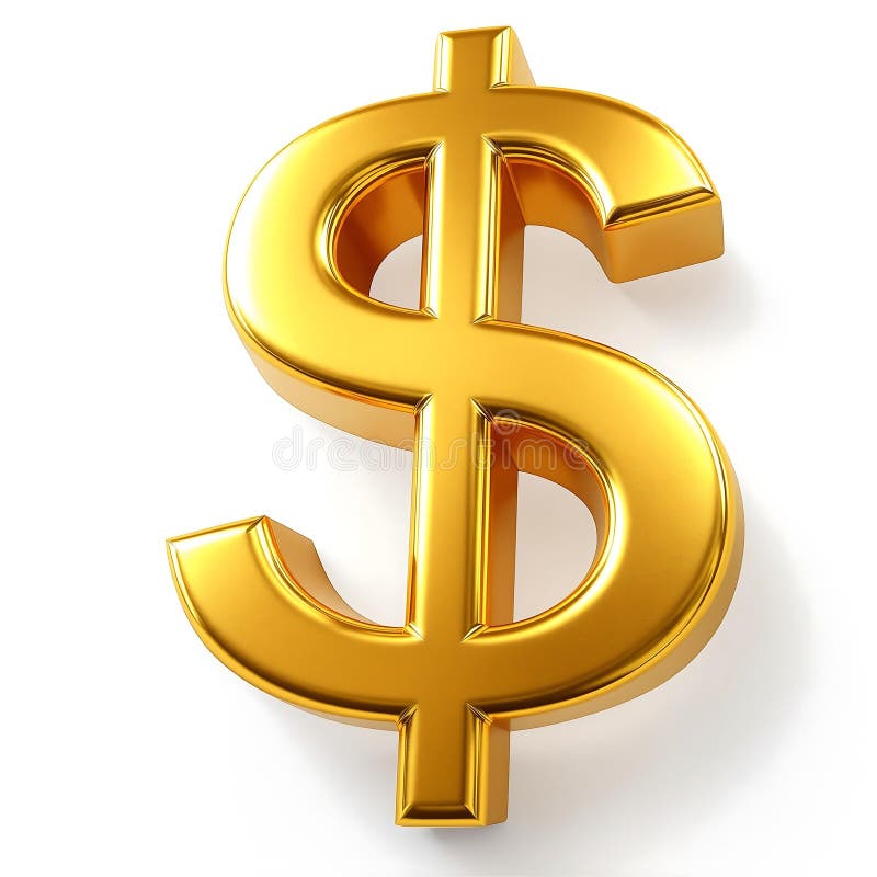 3d Gold Dollar Sign Image, 3d Golden Dollar Sign Image Stock ...