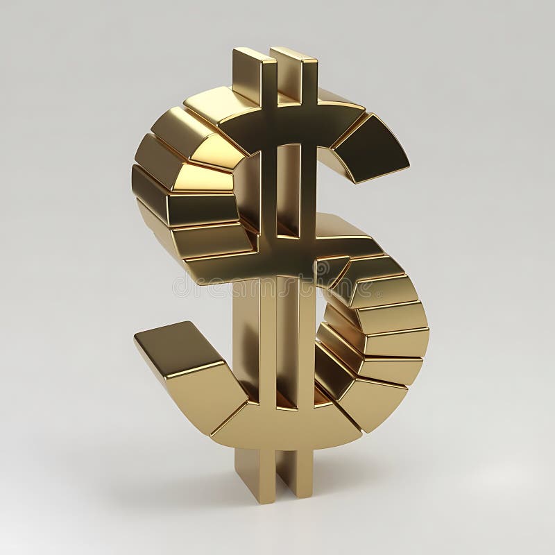 3d Gold Dollar Sign Image, 3d Golden Dollar Sign Image Stock ...