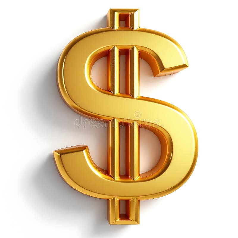 3d Gold Dollar Sign Image, 3d Golden Dollar Sign Image Stock ...