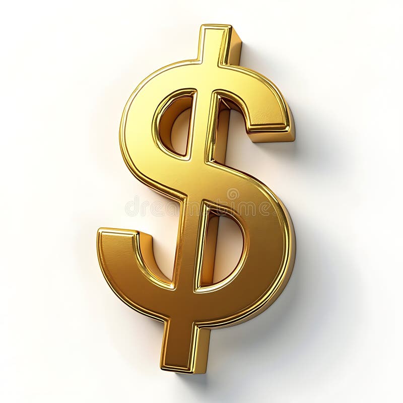 3d Gold Dollar Sign Image, 3d Golden Dollar Sign Image Stock ...