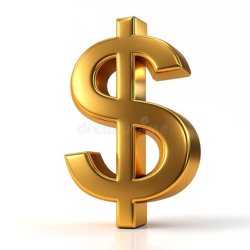 3d Gold Dollar Sign Image, 3d Golden Dollar Sign Image Stock ...