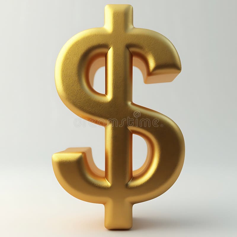 3d Gold Dollar Sign Image, 3d Golden Dollar Sign Image Stock ...