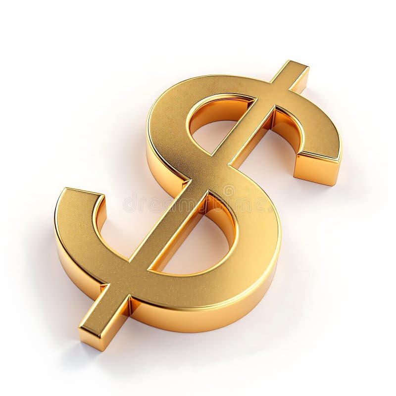 3d Gold Dollar Sign Image, 3d Golden Dollar Sign Image Stock ...