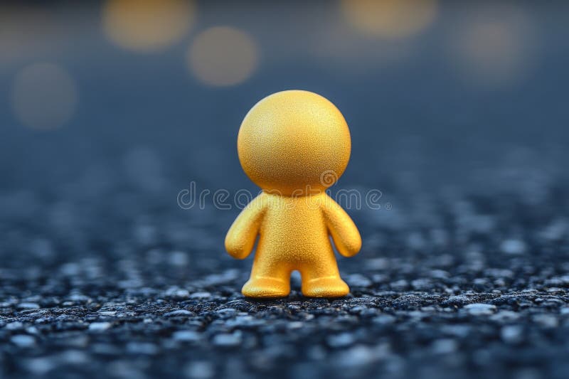 A 3D Gold Figure, Designed with a Sleek and Technical Theme, in a ...