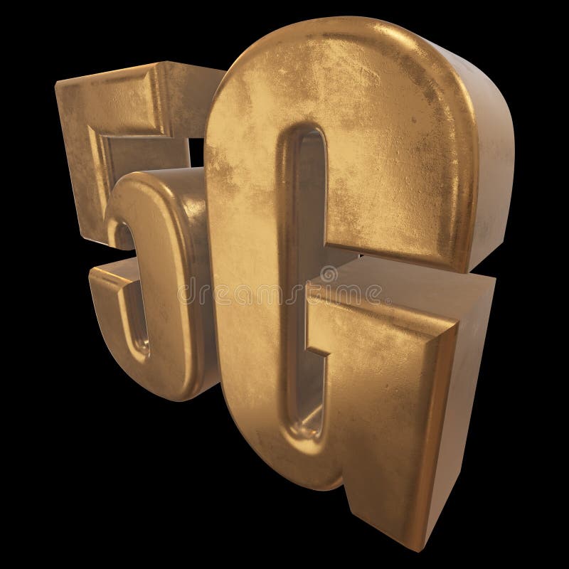 3D gold 5G icon on black stock photo. Image of cellular - 86204290