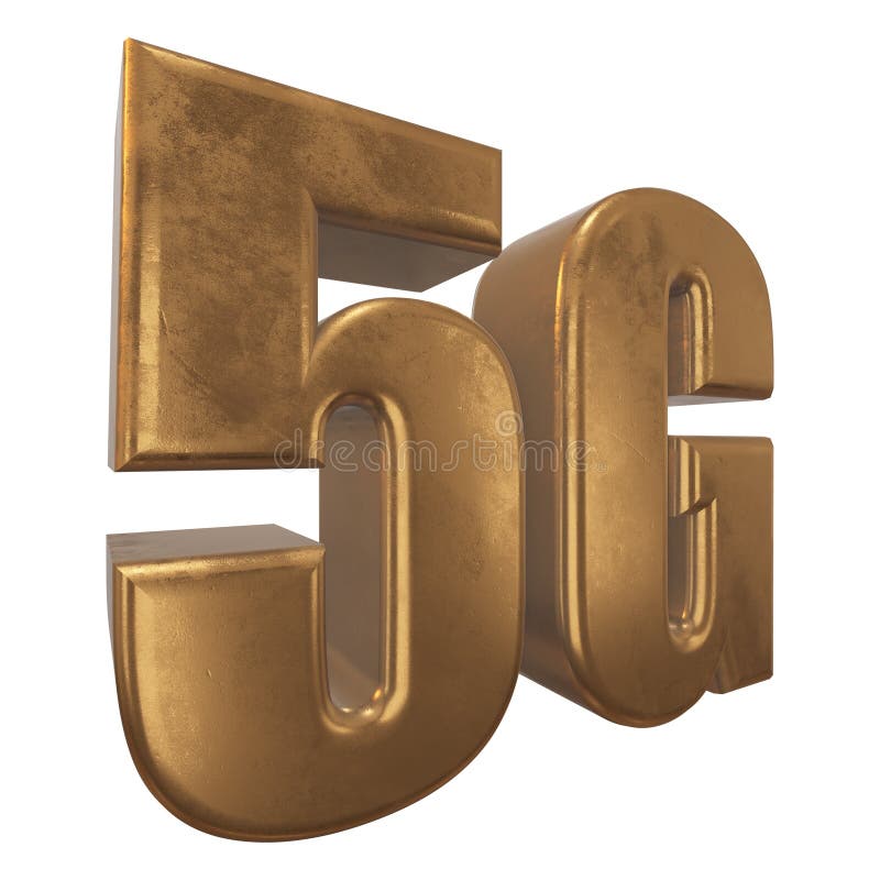 3D gold 5G icon on white stock photo. Image of logo, online - 86676204