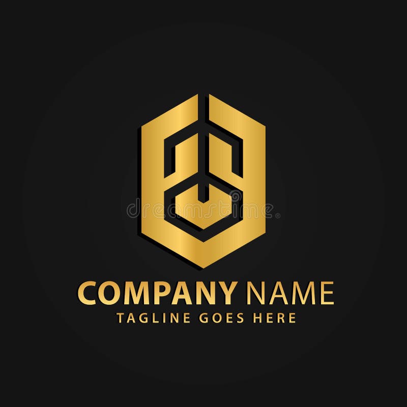 Gold Real Estate Modern Monogram Logo Design Stock Illustrations ...