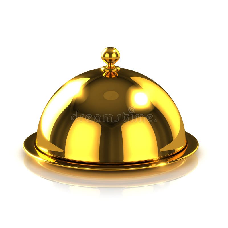 3d Gold Hotel Reception Bell Stock Illustration - Illustration of ...