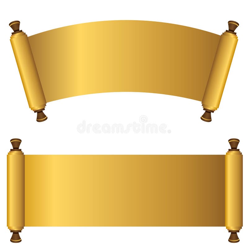 3d Gold Scroll Set stock vector. Illustration of gold - 58767138