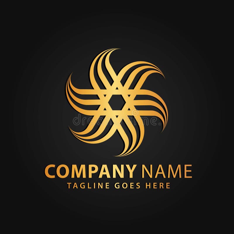 3D Gold Star Luxury Logos Design Vector Illustration Template Icon ...
