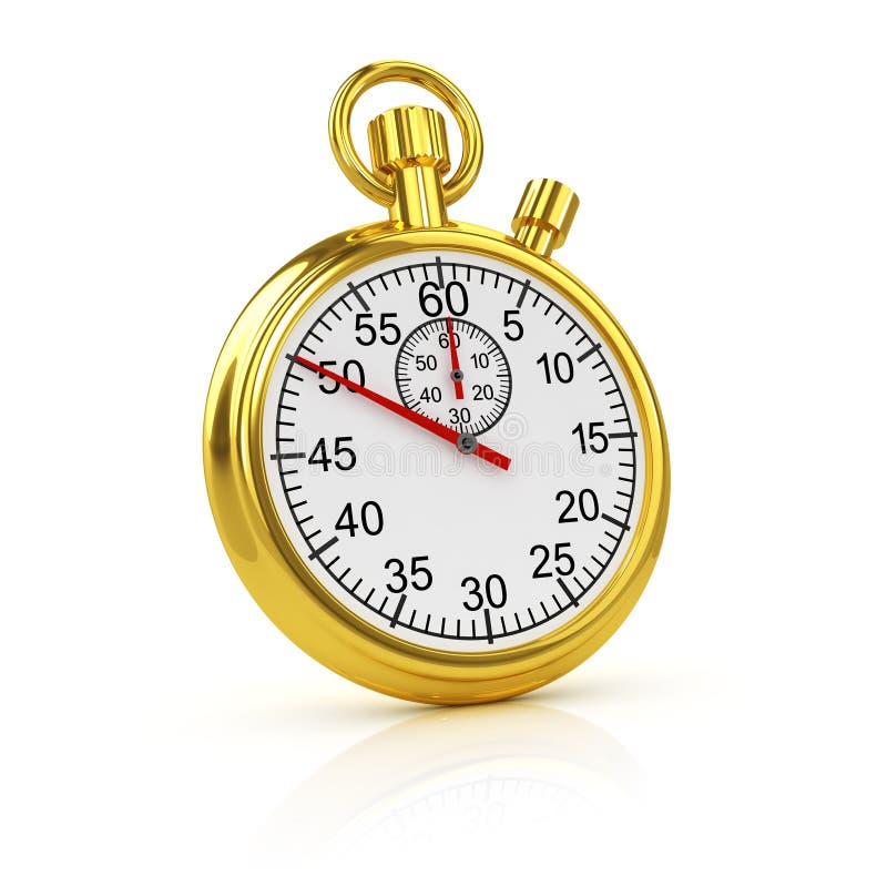 3d Gold stopwatch stock illustration. Illustration of symbolic - 46084448