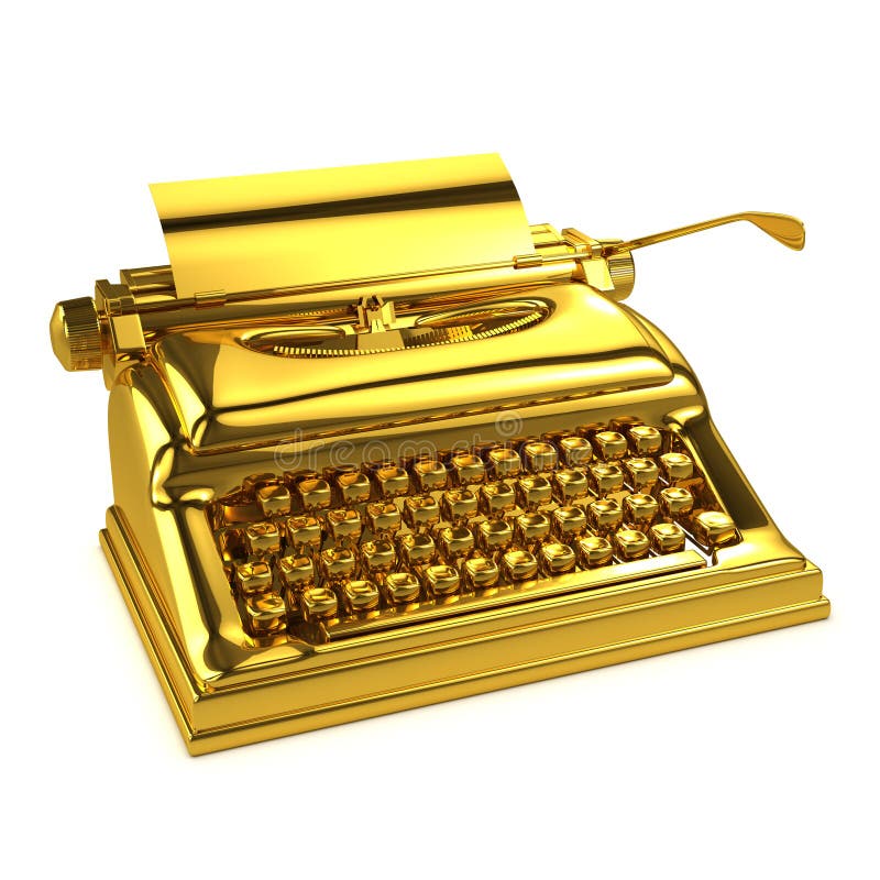 3d Old typewriter stock illustration. Illustration of author - 39151815