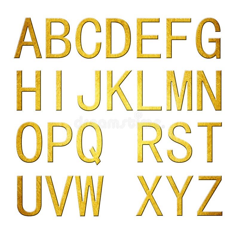 3D Golden Alphabet stock illustration. Illustration of bright - 35943831