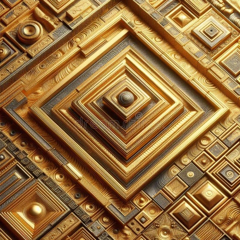 3D Golden Background Texture with Unique Design Stock Illustration ...