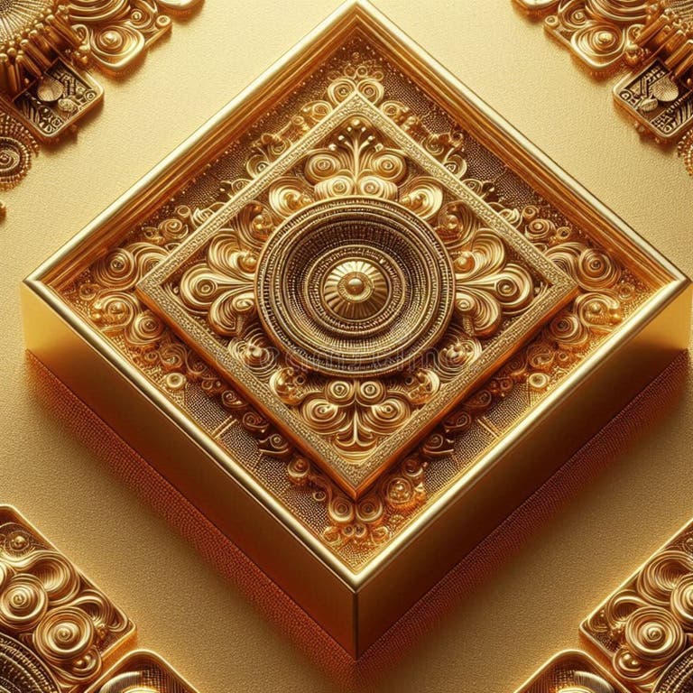 3D Golden Background Texture with Unique Design Stock Illustration ...