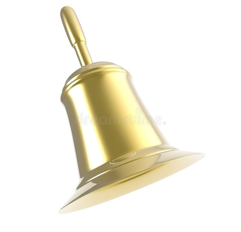 3d golden bell stock illustration. Illustration of illustrations ...