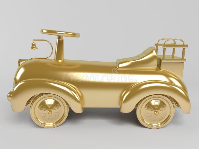 3d golden car stock illustration. Illustration of icon - 69001735