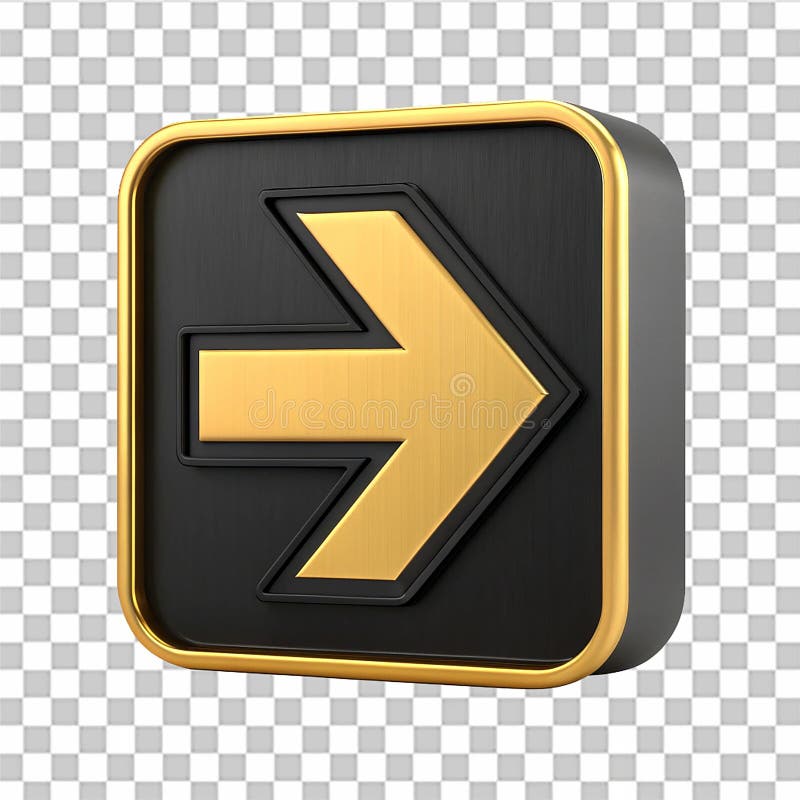 3D Golden Exit Button stock illustration. Illustration of element ...