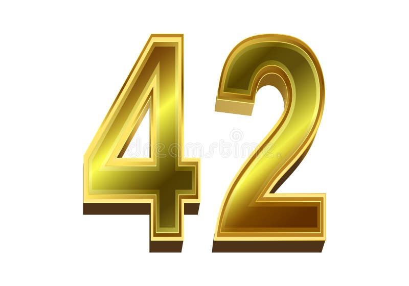 Number 42 Stock Illustrations – 618 Number 42 Stock Illustrations ...
