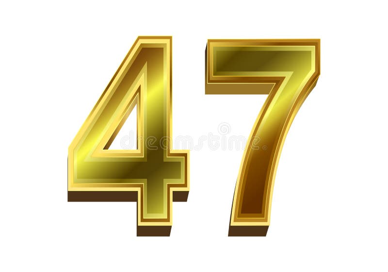 3d Golden Number 84 Isolated on White Background Stock Vector ...