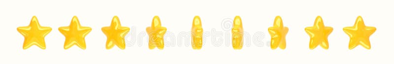 3d Golden Star Rotate Animation Animated Game Sprite Ui Rate Sequence Frame Gui Design