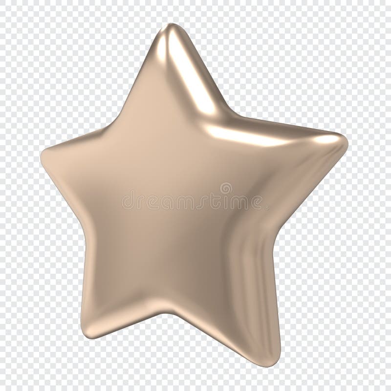 3D Golden Star. Shiny Golden Star. Gold Star Icon Stock Illustration ...