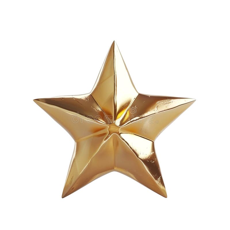 3d Golden Star on White Background Render Ultra Stock Image ...