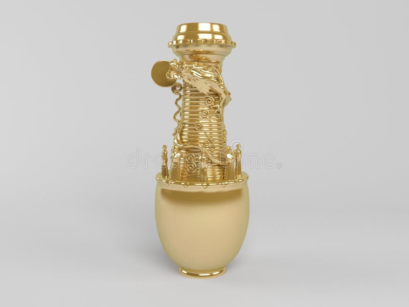 3d golden statue stock illustration. Illustration of goblet - 69001814